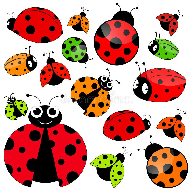 Two cute ladybugs stock vector. Illustration of ladybug - 22917176