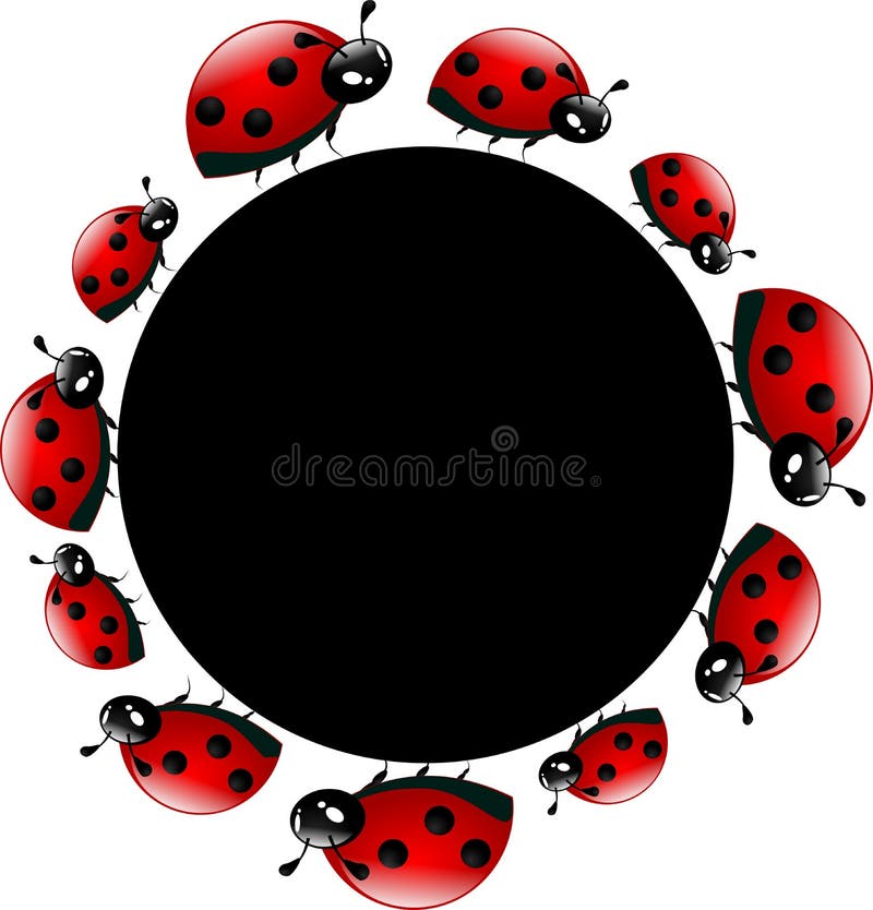 Ladybugs circle stock illustration. Illustration of design - 42672851