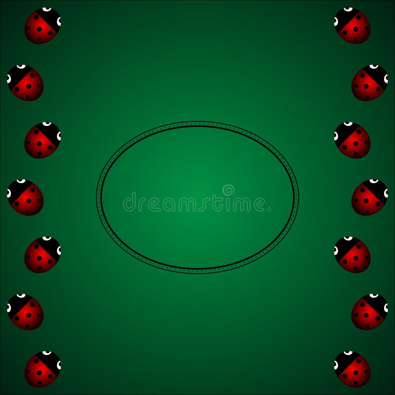 Ladybugs frame stock vector. Illustration of objects - 38557972
