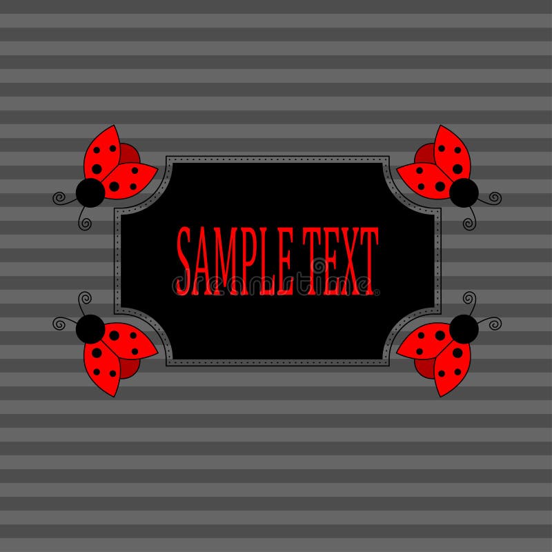 Ladybugs frame stock vector. Illustration of cute, ladybird - 38559613