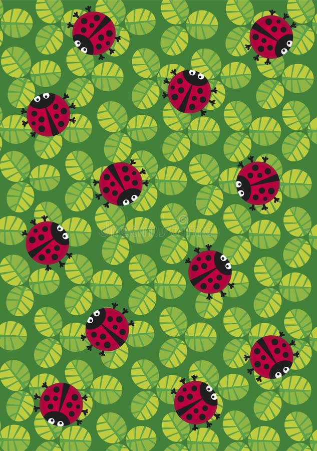 Ladybugs texture stock illustration. Illustration of cartoon - 5504767
