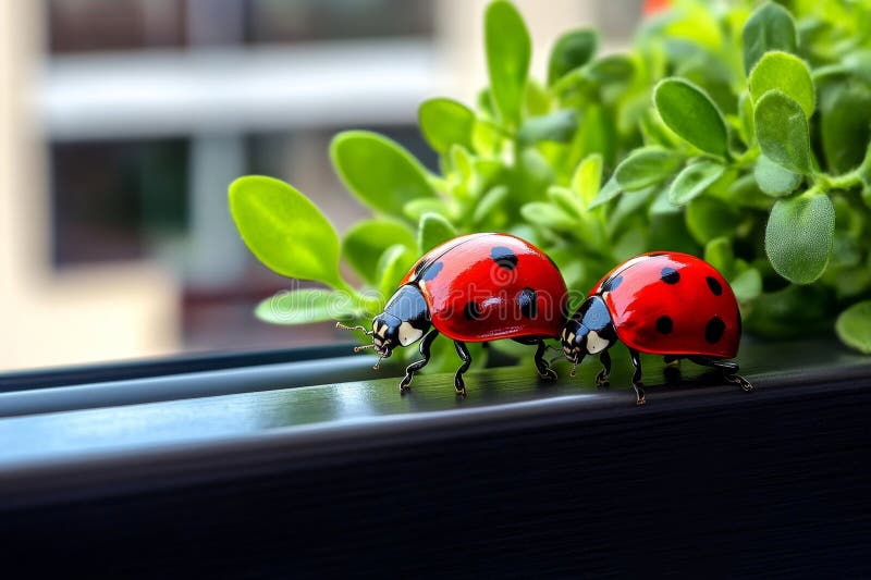Ladybugs, on a Windowsill, Tiny Visitors Bring a Touch of Nature ...