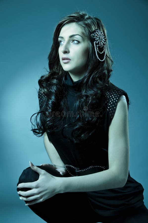 Ladylike stock image. Image of healthy, legs, curly, close - 13481939