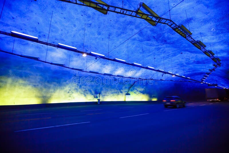 Laerdal Tunnel in Norway - the Longest Road Tunnel in the World Stock ... Laerdal Tunnel in Norway - the Longest Road Tunnel in the World Stock ...