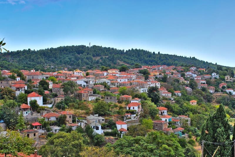 Lafkos village stock image. Image of balkan, settlement - 42646377
