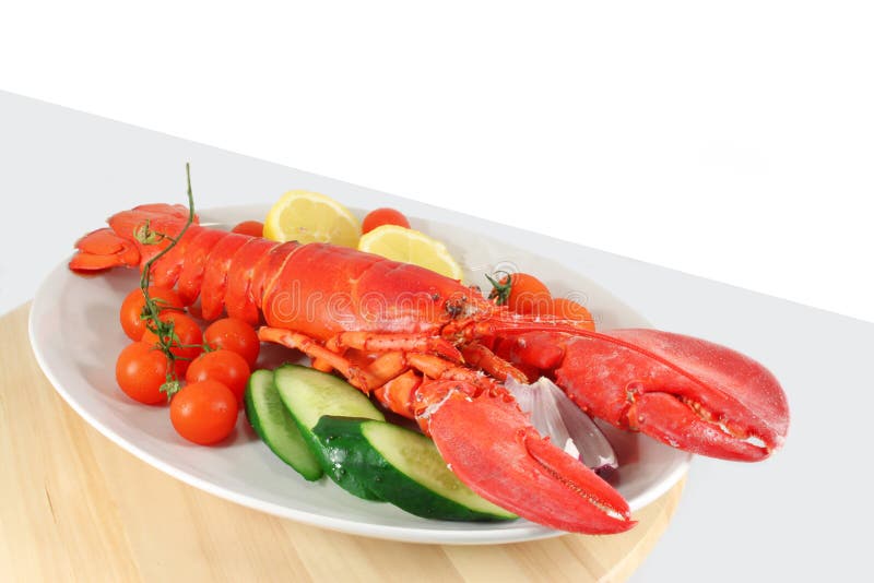 Kokt hummer arkivfoto. Bild av citron, friskhet, stort - 50132276