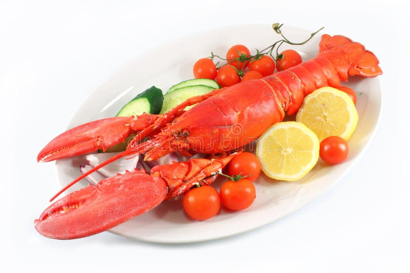 Röd kokt hummer fotografering för bildbyråer. Bild av friskhet - 26542713