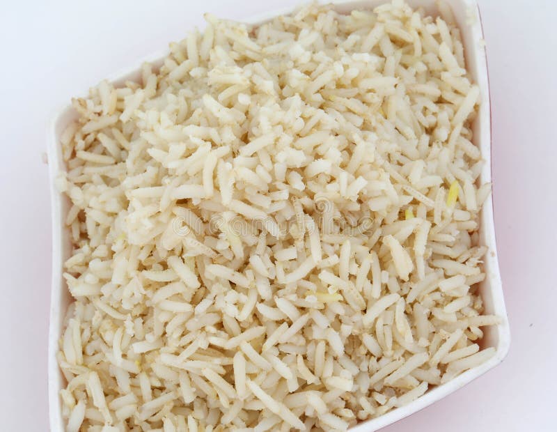 Lagad mat rice arkivfoto. Bild av isolera, hackad, kompletterande ...