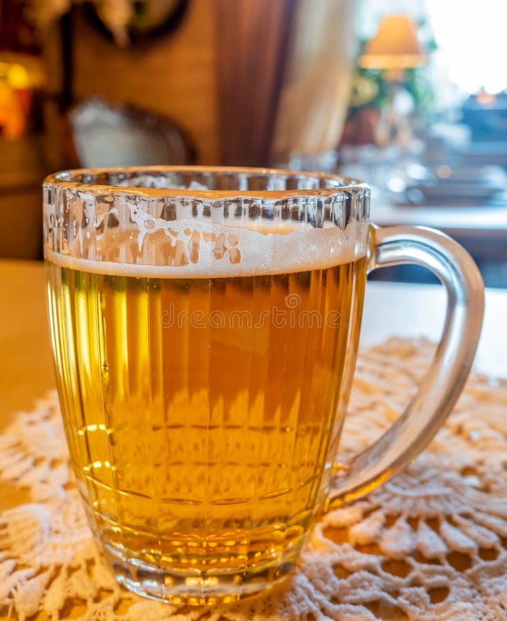 Lager Draught Beer in Glass Stock Image - Image of draught, lager ...