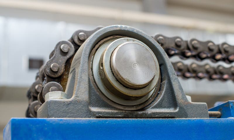 Het Mechanisme Van De Kettingstransmissie Lager, Drijfas, G Stock Foto ...
