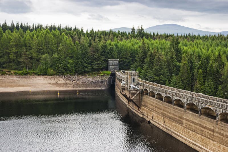 Laggan Dam in the Highlands of Scotland, UK Stock Photo - Image of ...
