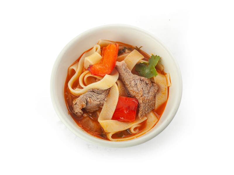 Lagman in the bowl stock image. Image of white, bowl - 238854129