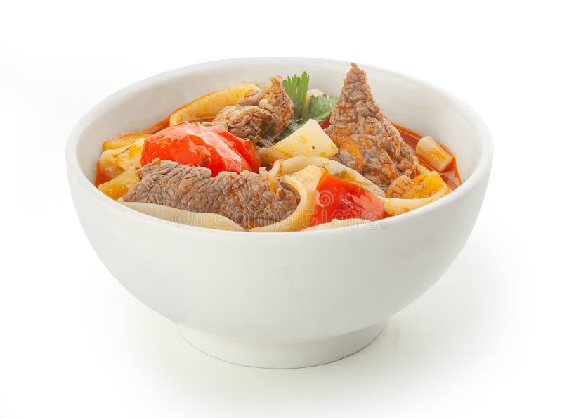 Lagman in the bowl stock image. Image of white, bowl - 238854129