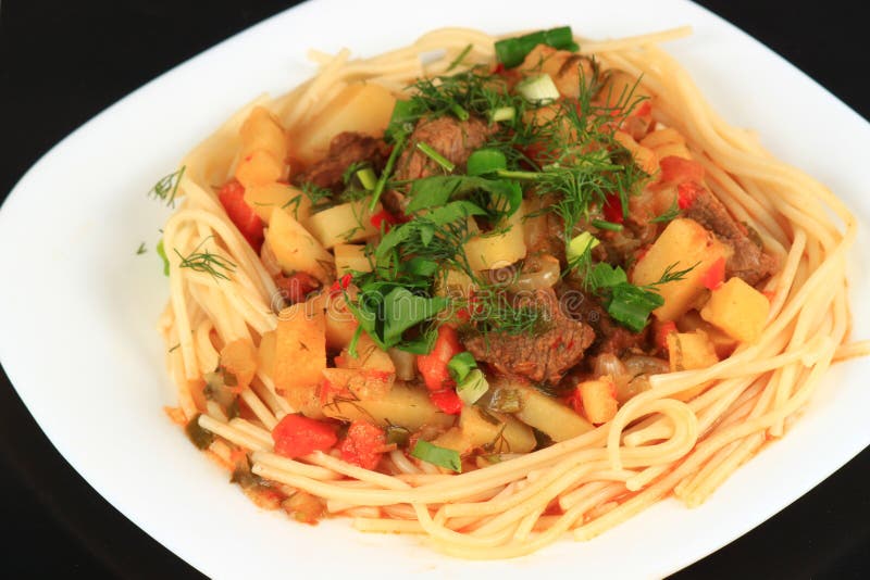 Lagman is a Central Asian National Dish Stock Image - Image of kazakh ...