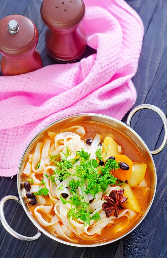 Lagman meal stock image. Image of meat, carrots, dinner - 12625021