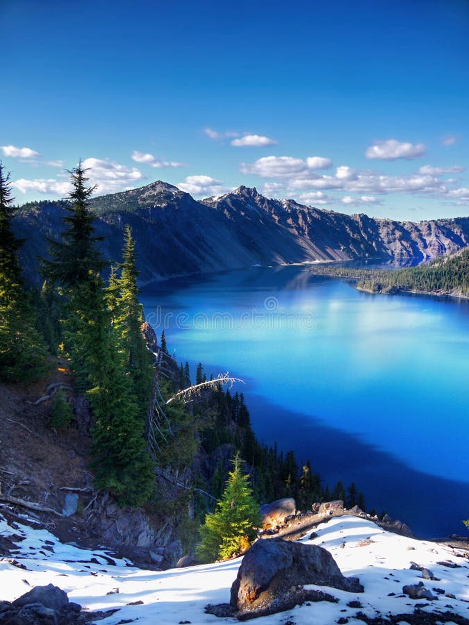 Lago Crater, Parque Nacional, Oregon Imagem de Stock - Imagem de curso ...
