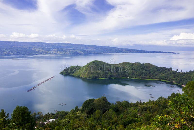 Lago Toba in Sumatera Del Nord Indonesia Fotografia Stock - Immagine di ...