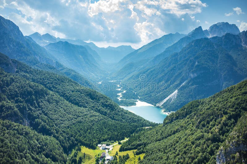 Lago del Predil stock image. Image of predil, panoramic - 60274501