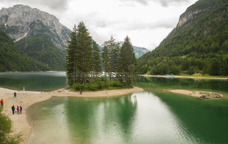 Lago Del Predil, Predil Lake, Italy Stock Image - Image of italian ...