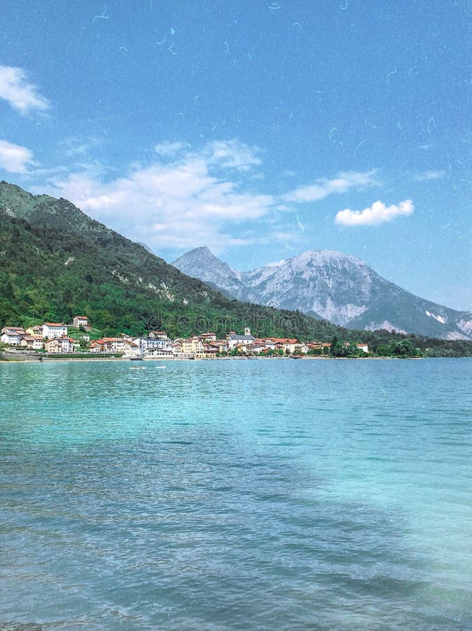Lago di Barcis, Italy stock photo. Image of rippled, clouds - 7651646