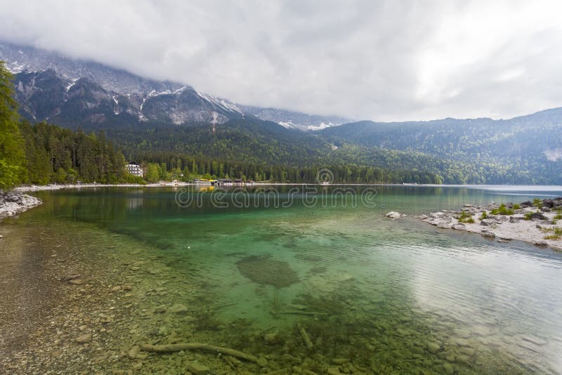 Lago Eibsee Bavaria Germany Fotografia Stock - Immagine di baviera ...