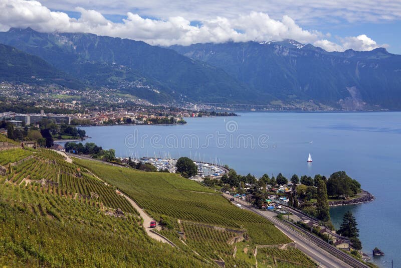 Lago Ginebra - Lausanne - Suiza Imagen de archivo - Imagen de suiza ...