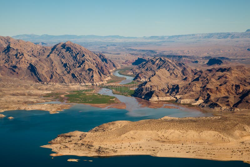 Lago Mead Aerial View fotografia stock. Immagine di fiume - 34690410