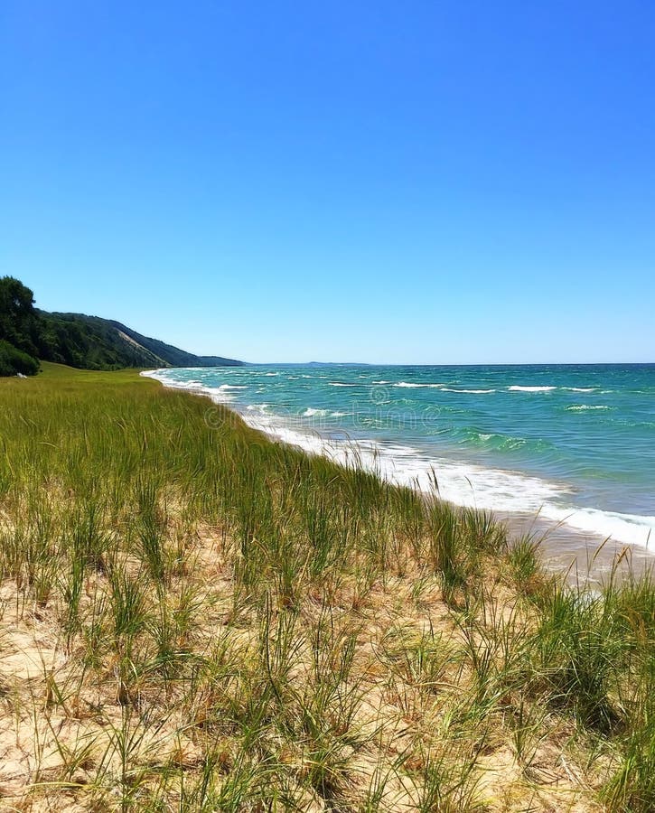 Lago Michigan Shoreline fotografia stock. Immagine di duna - 60141416
