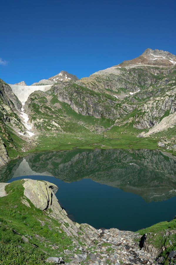 Lago nero stock photo. Image of black, swiss, hiking - 65994086