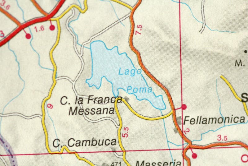 Lago Poma. Map stock image. Image of airplane, country - 117135433