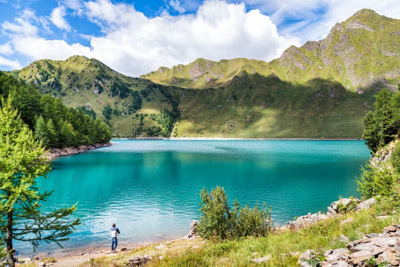 Lago Ritom, Piora Della Svizzera Immagine Stock - Immagine di svizzero ...
