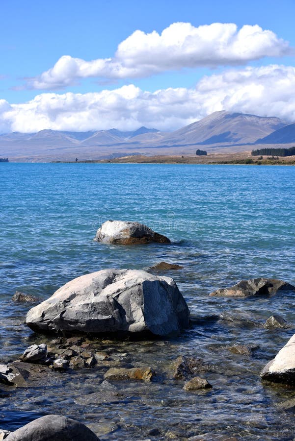 Lago Tekapo, Ilha Sul De NZ Imagem de Stock - Imagem de aventura ...