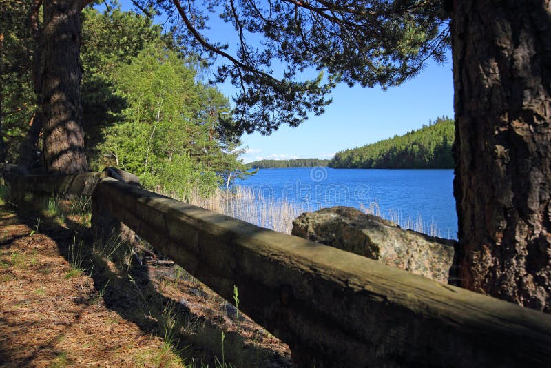 Lago Vattern in Svezia fotografia stock. Immagine di svedese - 110981030