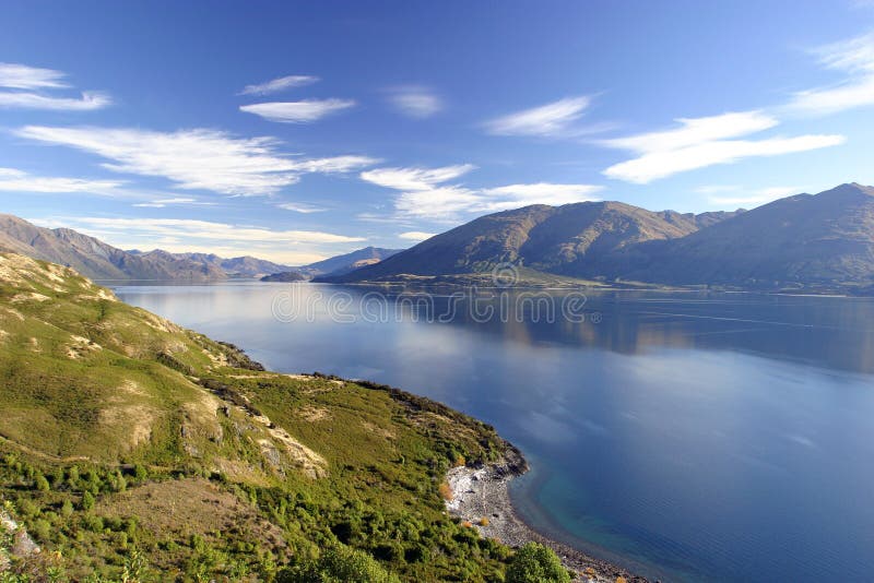 Lago Wanaka imagen de archivo. Imagen de cielo, zelandia - 511785