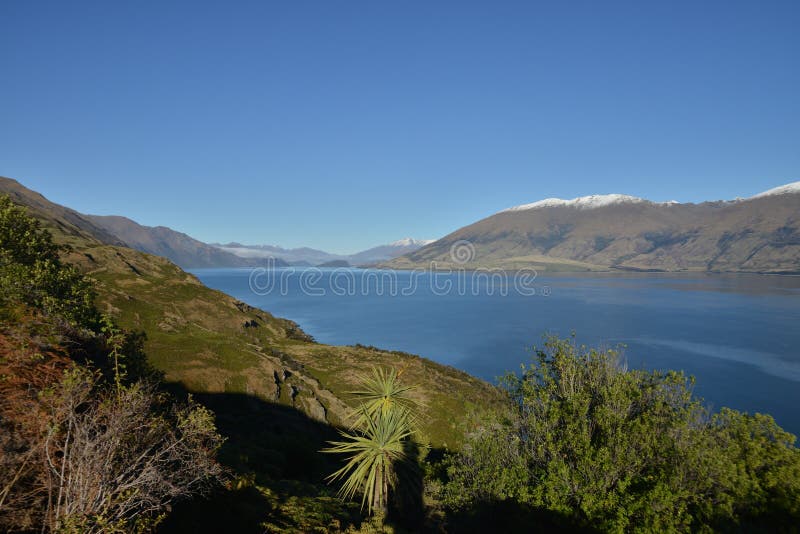 Lago Wanaka, Nuova Zelanda immagine stock. Immagine di picchi - 42312175