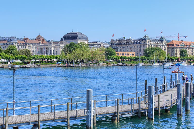 Lago Zurich foto de archivo editorial. Imagen de ciudad - 54325518