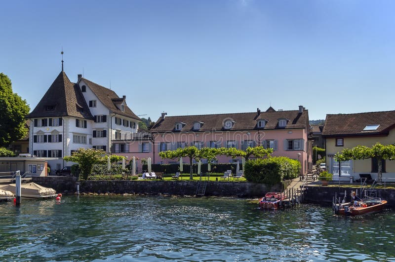 Lago zurich, Suíça foto de stock. Imagem de urbano, lago - 42509974