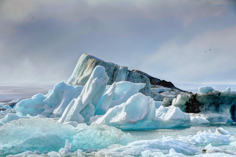 Lagoa Da Geleira, Jokulsarlon, Islândia Imagem de Stock - Imagem de ...