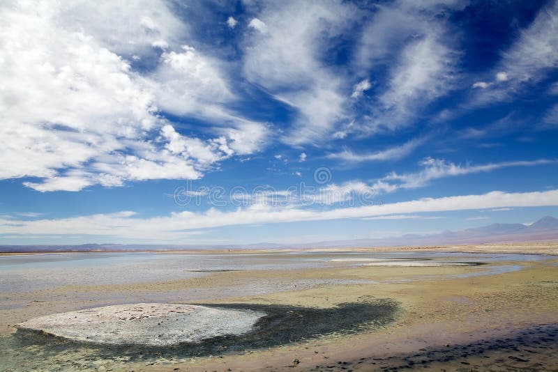 Lagoa Em Salar De Atacama, O Chile De Chaxa Imagem de Stock - Imagem de ...