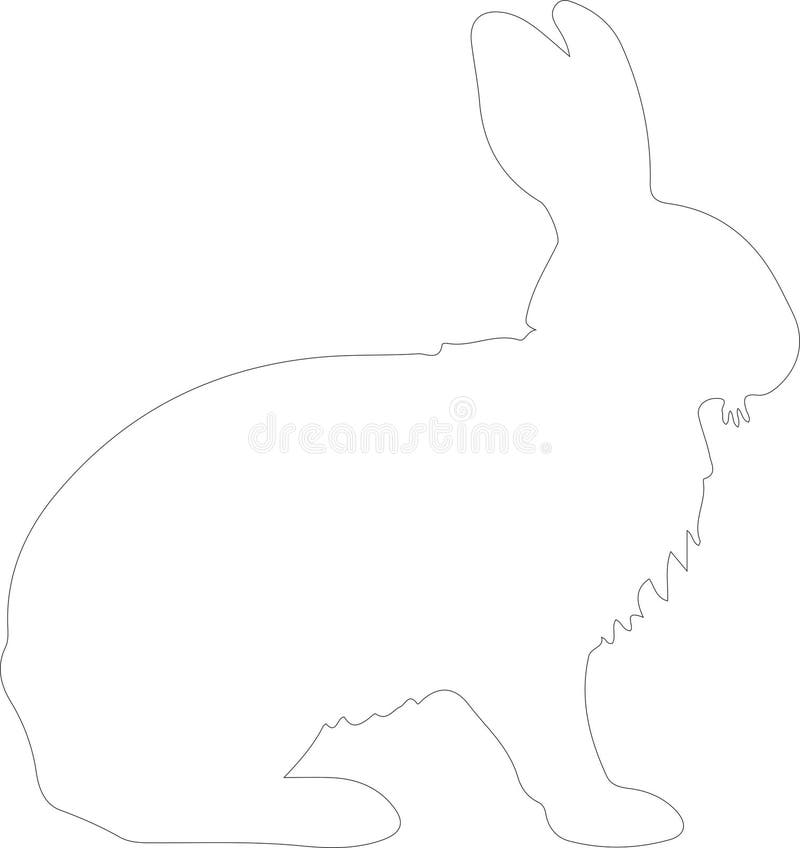 Lagomorph Outline Silhouette Generative Ai Stock Vector - Illustration ...