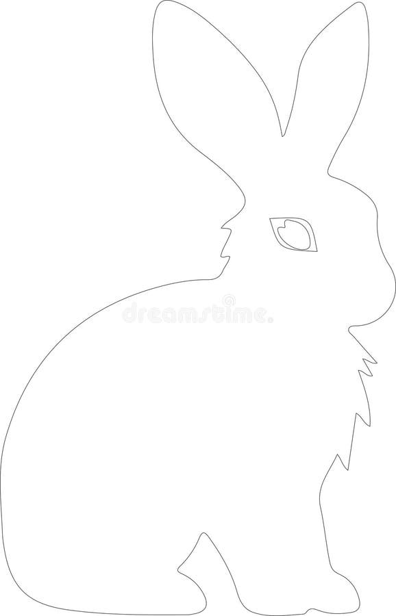 Lagomorph Outline Silhouette Generative Ai Stock Vector - Illustration ...