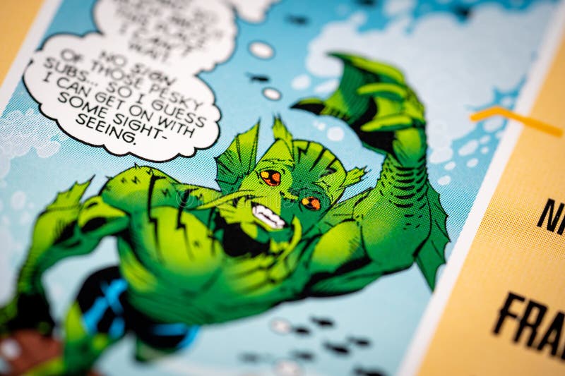 Lagoon Boy Superhero from a Comic Book. Editorial Photography - Image ...