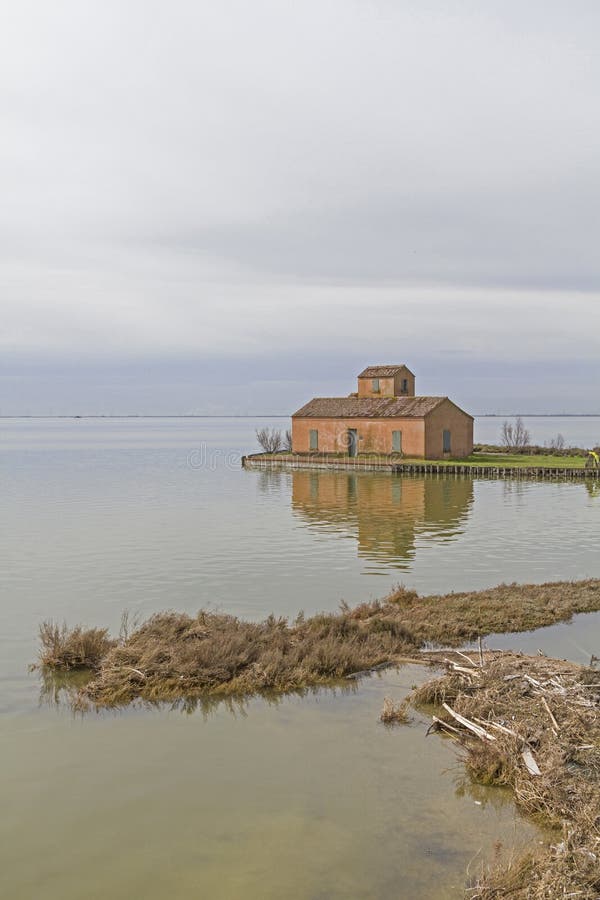 Lagoon of Comacchio stock photo. Image of bridge, comacchio - 31383746