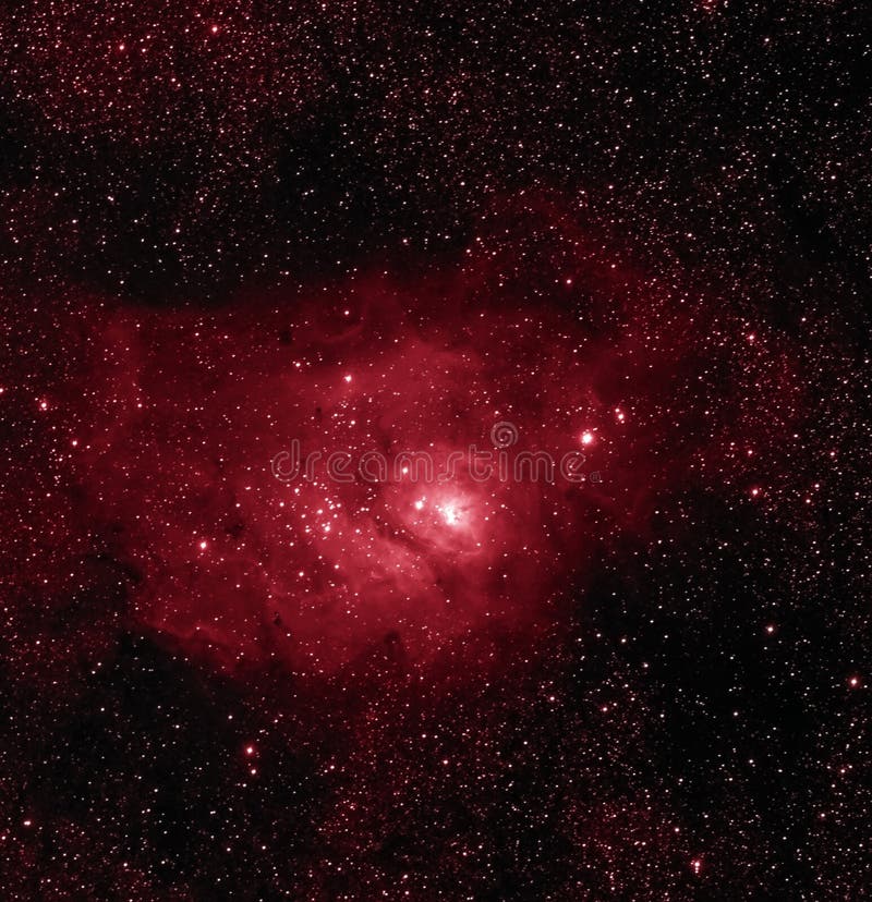 Lagoon Nebula M8 Messier in Constellation Sagittarius in Hydrogen Alpha ...