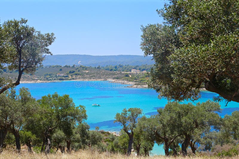 Lagoon Sithonia peninsula stock image. Image of adriatic - 66986173