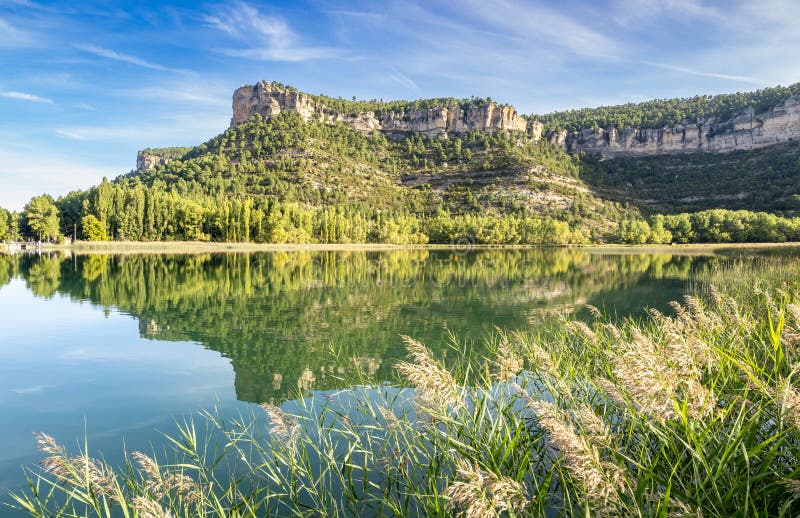 Lagoon of Una, Cuenca Mountain Range, Spain Stock Photo - Image of ...