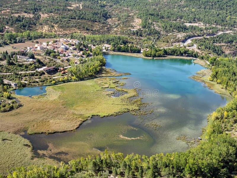 Lagoon of Una, Cuenca Mountain Range, Spain Stock Image - Image of ...