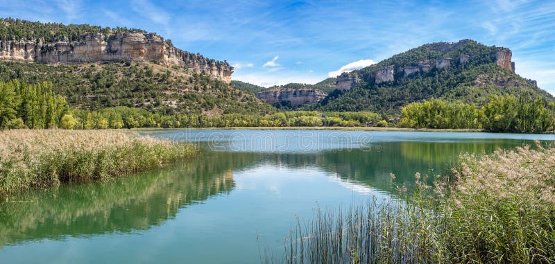 Lagoon of Una, Cuenca Mountain Range, Spain Stock Image - Image of lake ...