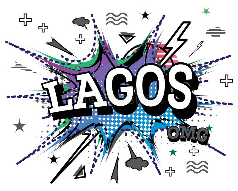 Lagos Text with Nigerian Flag Stock Vector - Illustration of flag ...