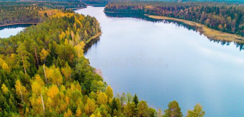 Lagos En El Bosque, Fotografía Aérea Foto de archivo - Imagen de ...